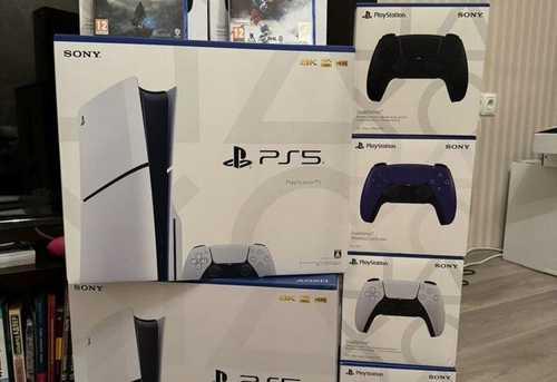 Sony PS 5 slim с дисководом + игры+ подписка