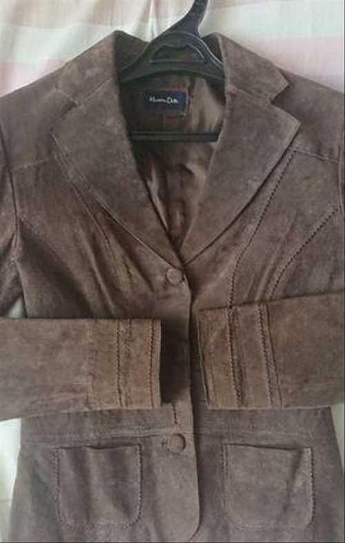 Замшевый пиджак Massimo Dutti
