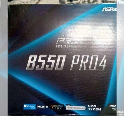 Материнская плата ASRock b550m pro4 am4 (ATX)