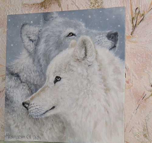 Картина Серые волки
