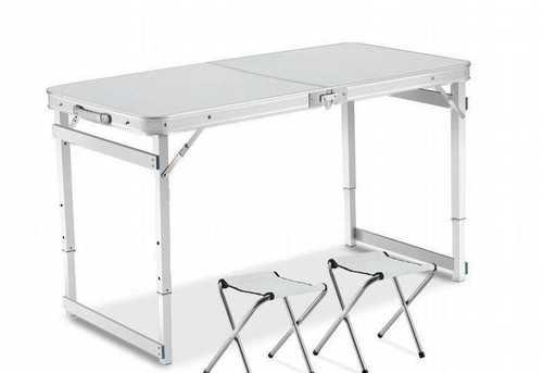 Стол Усиленный Mini + 2 стула "Белый" 90х60х55 см