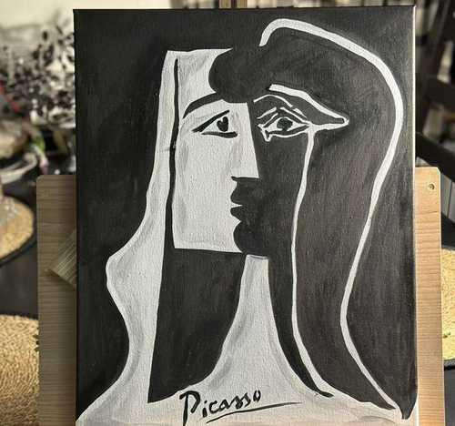 Картина маслом 50*40 Picasso "Поцелуй"