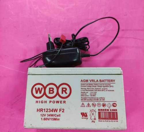 Аккумуляторная батарея WBR HR1234W F2 12V/9Ah