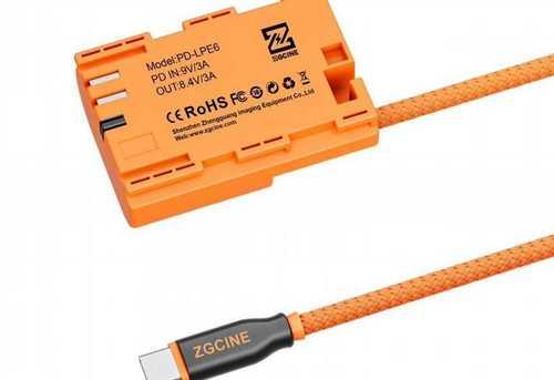 Кабель питания zgcine LP-E6 от USB-С PD для Canon