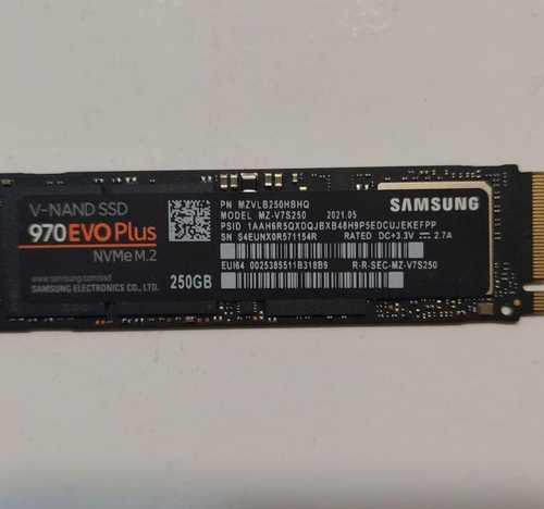 Samsung 970 Evo Plus 250 Gb