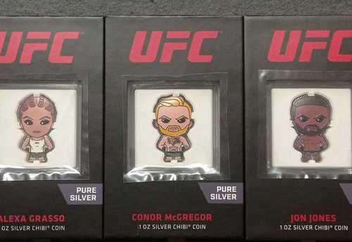 Монеты Ниуэ 2023 Бойцы UFC Серебро Чиби