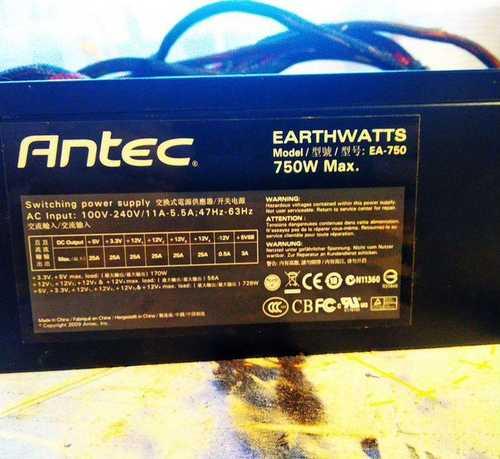 Блок питание Antec на 750w