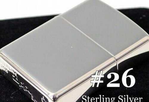 Zippo.Sterling silver.Чистое серебро. Armor.Новая