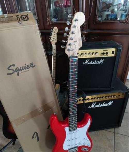 Fender Stratocaster Squire Электрогитара. Комбик