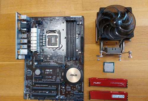 Комплект i5-4590+Asus Z97-K+DDR3 16Gb+Cooler цп