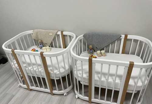 Детская кроватка для новорождённых из бука