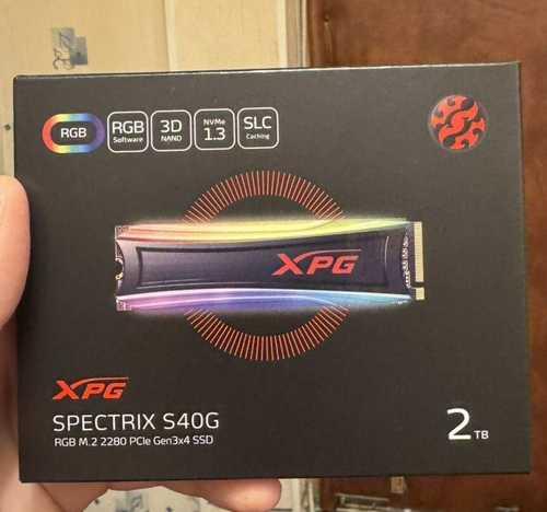 SSD adata XPG spectrix S40G RGB M.2 2280 2 тб