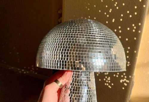 Зеркальный диско-гриб 25см / диско-шар