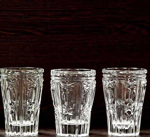 Набор 7 хрустальных высоких стаканов СССР 70-е г