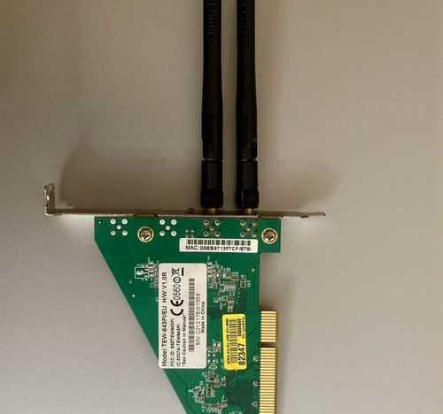 PCI Wi-Fi адаптер trendnet TEW-643PI