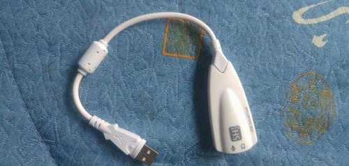 USB звуковая карта Qandi Белого цвета
