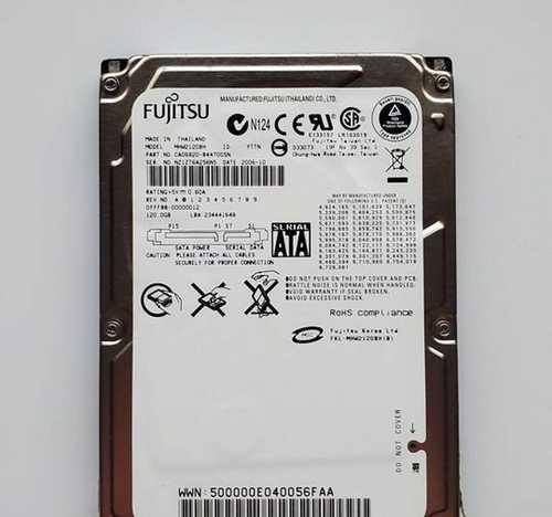 Жесткий диск для ноутбука Fujitsu 120gb