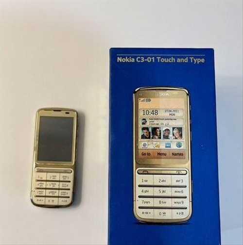 Телефон Nokia C3-01 gold Edition