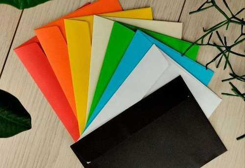Цветные конверты С6 с прямым клапаном 114х162 мм