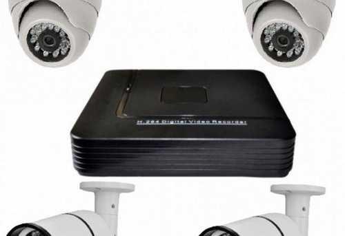 Комплект видеонаблюдения IP 4 Мп 2k цифровой Мс