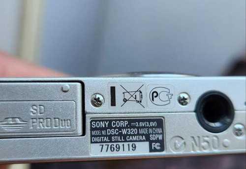 Фотоаппарат Sony cyber shot DSC-W320