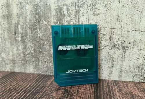 Memory card ps1 green / карта памяти пс1
