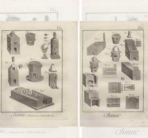 Гравюры. Химия. Лаборатория. 1780 г. Ч1