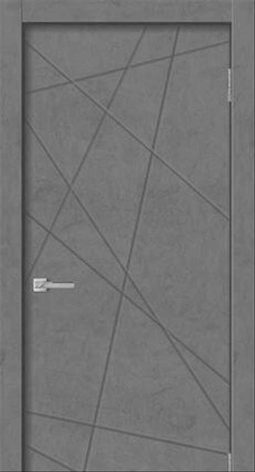 Двери межкомнатные Geometry-1 пг Бетон графит