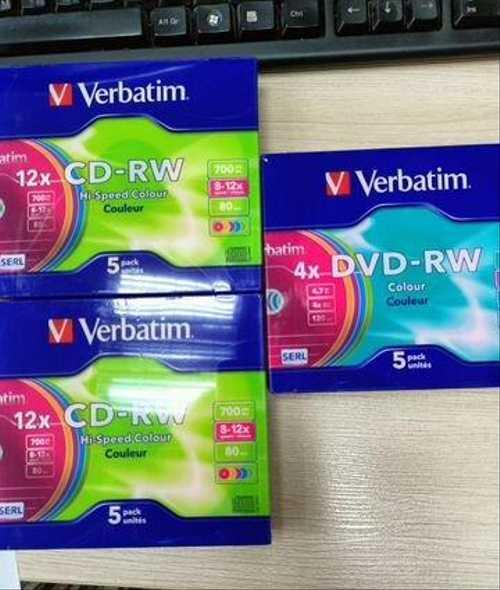 Диски Verbatim DVD-RW CD-RW Verbatim Colour