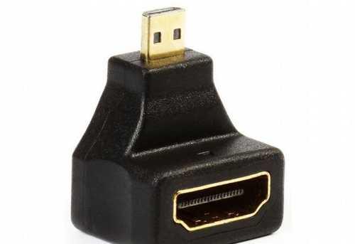 Переходник угловой microhdmi штекер на hdmi гнездо