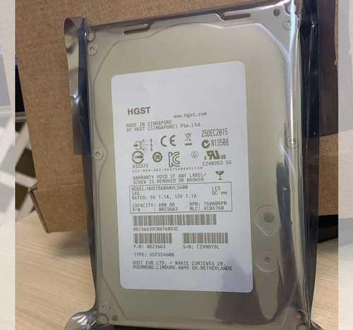 Жесткий диск 3.5" hgst 15K 600гб HUS156060VLS600 S