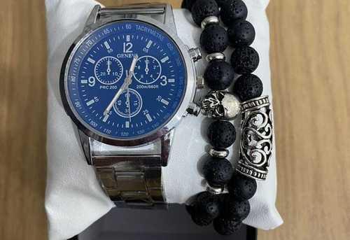 Мужские наручные часы кварцевые с браслетом