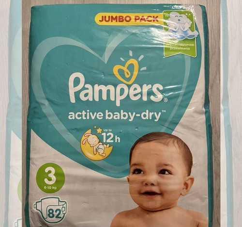 Подгузники Pampers 3 6–10 кг, 82 шт