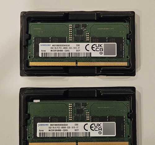 Оперативная память Samsung sodimm ddr5 4800 8gb x2