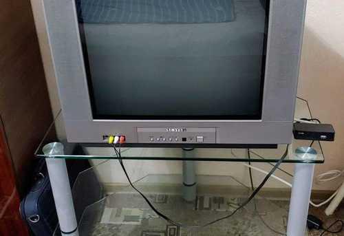 Телевизор Samsung 51см, цифр. приставкат ст. тумба