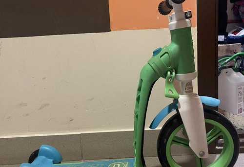 Самокат беговел 2 в 1 scoot and ride зеленый