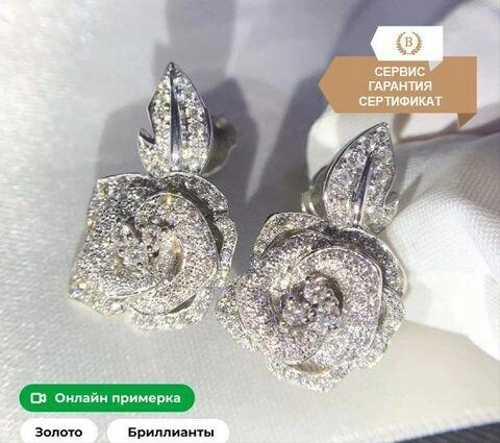 Серьги с бриллиантами 2,99 ct