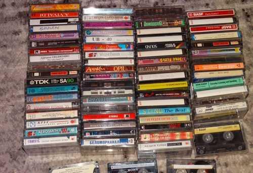 Аудио кассеты с записями 72 штуки
