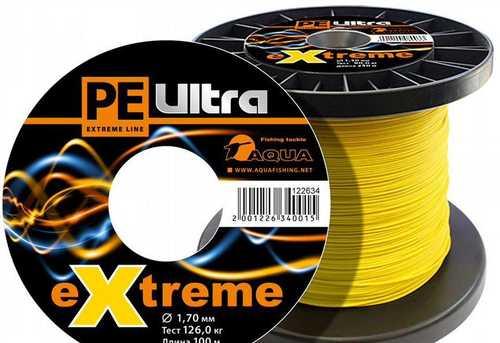 Шнур aqua PE ultra extreme 1,70mm(цвет желтый) 100