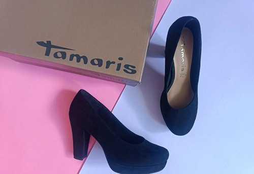 Туфли черные замшевые Tamaris 35 36