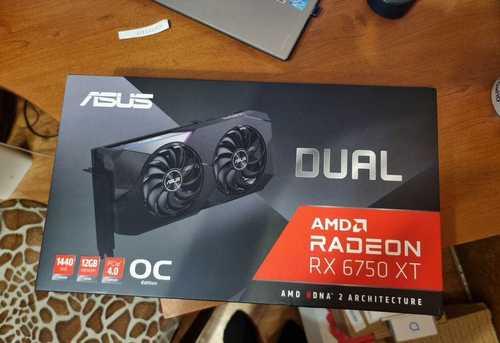 Новая asus AMD Radeon RX 6750 XT dual 12gb