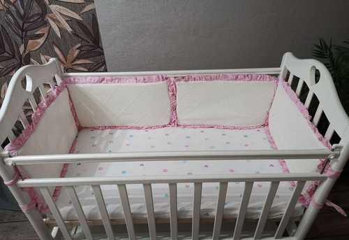 Кровать детская + матрас + пеленальный столик