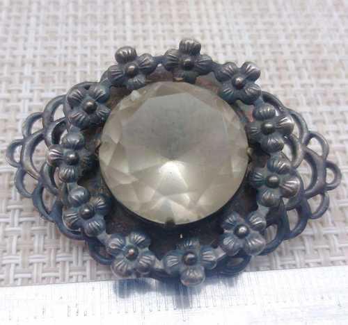 Брошь Леденец времён СССР. Мельхиор. Клеймо Винтаж