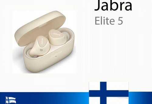 Наушники Jabra Elite 5 золотисто-бежевые