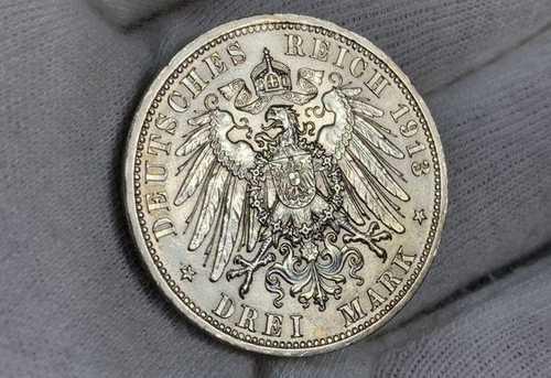 3 марки Пруссия 1913