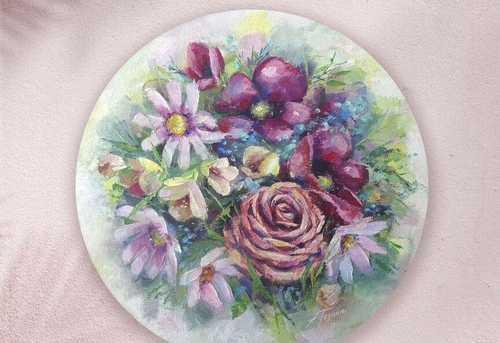 Картина маслом цветы Букет цветов