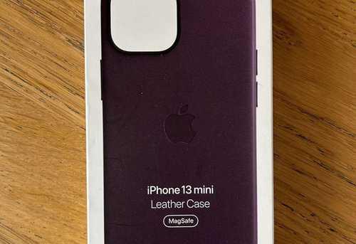 iPhone 13 mini leather case dark cherry