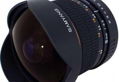 Продам объектив Рыбий глаз samyang 8 mm для Sony A