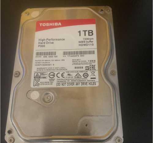 Жесткий диск Toshiba 1тб