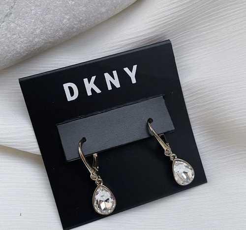 Новые серьги Dkny с кристаллом оригинал